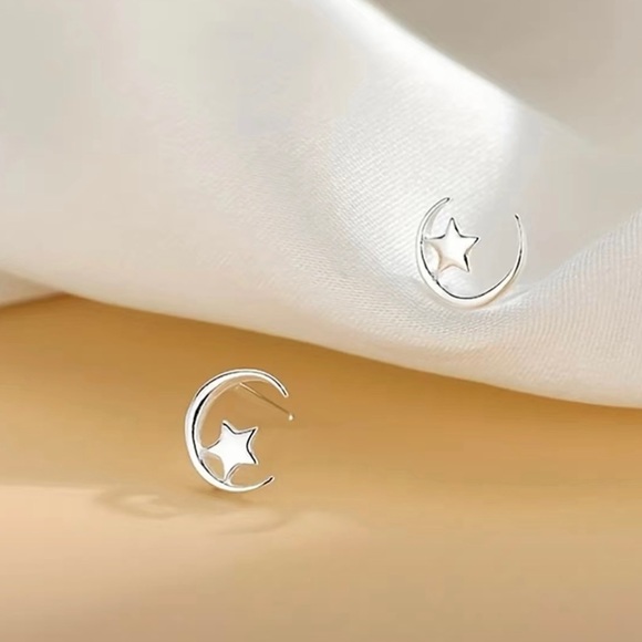 Jewelry | Star Moon Stud Earrings | Poshmark